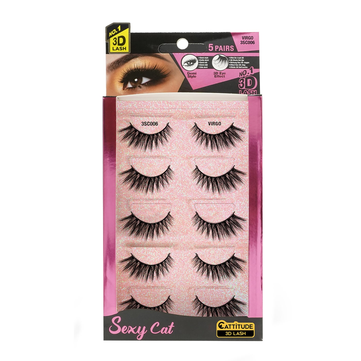 Cattitude Sexy Cat Lashes - 5 Pack | Pioneer of the 3D Effect | EBIN – EBIN NEW YORK